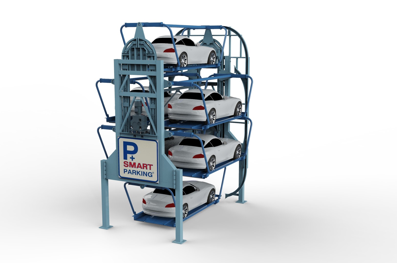 3D Rotary Parking System 6L model - TurboSquid 2124934