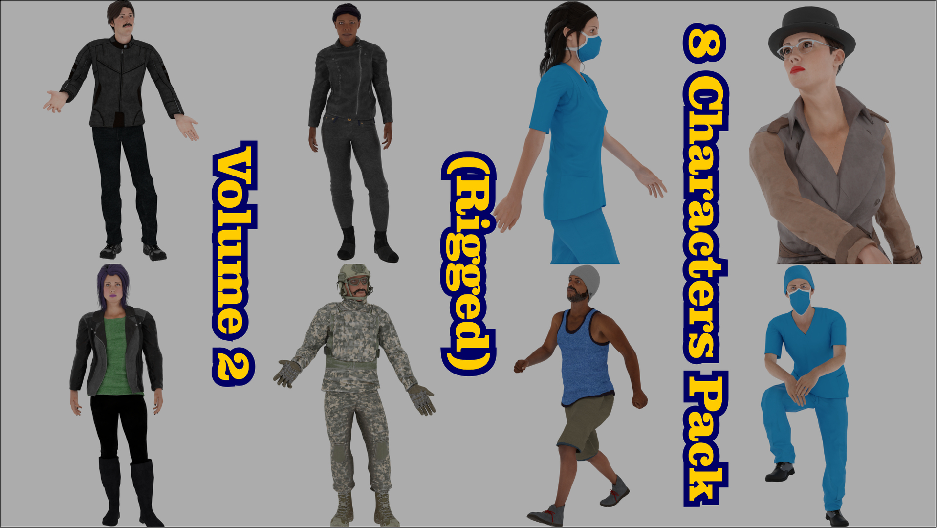 3D character pack - TurboSquid 1666702