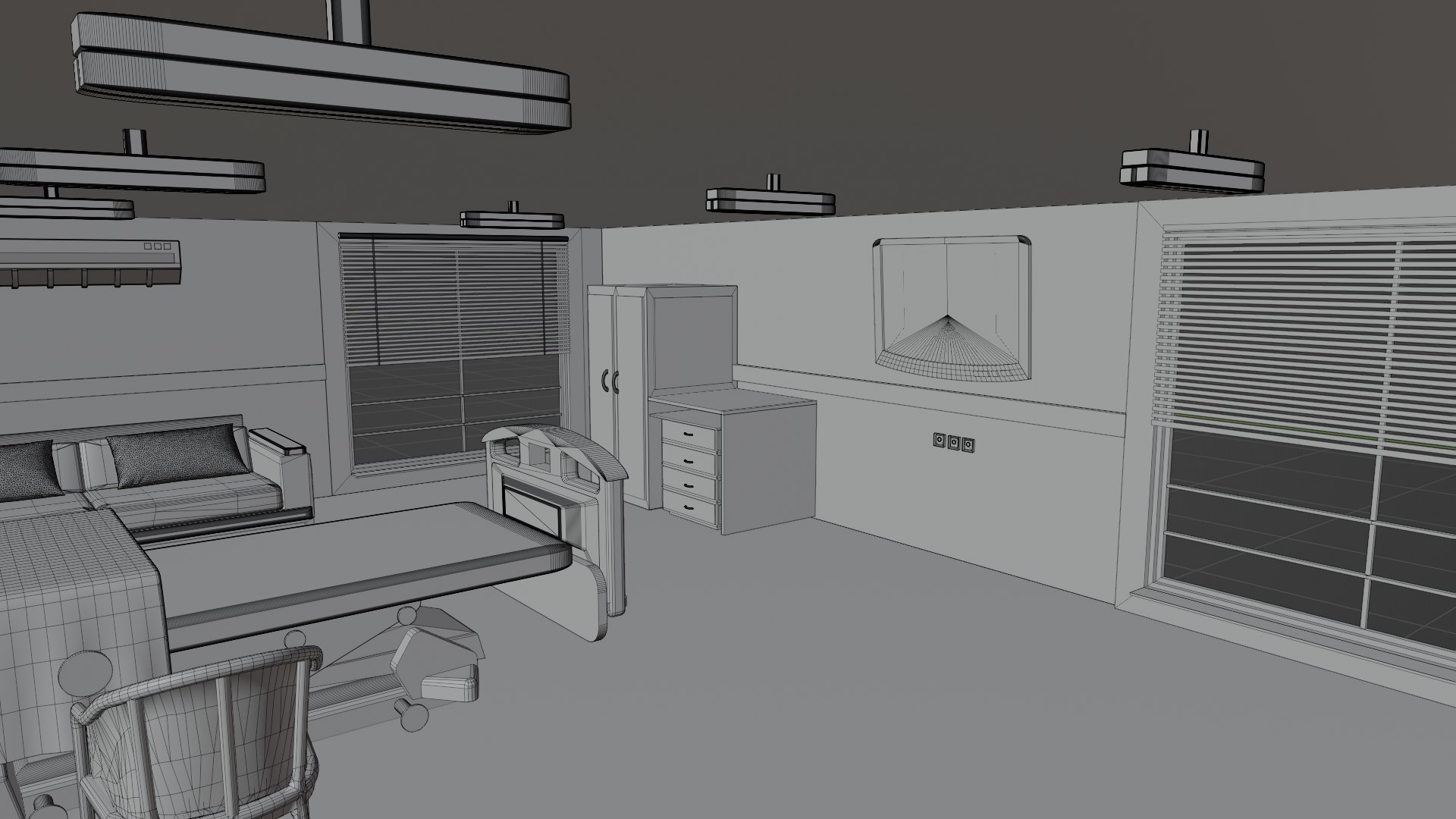 3D Hospital Room Interior - TurboSquid 2159567