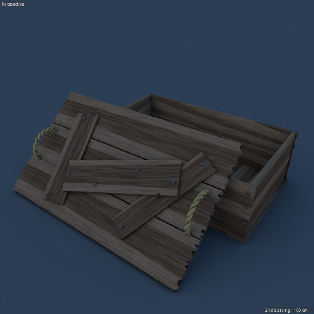 3D chest crate lid - TurboSquid 1296868