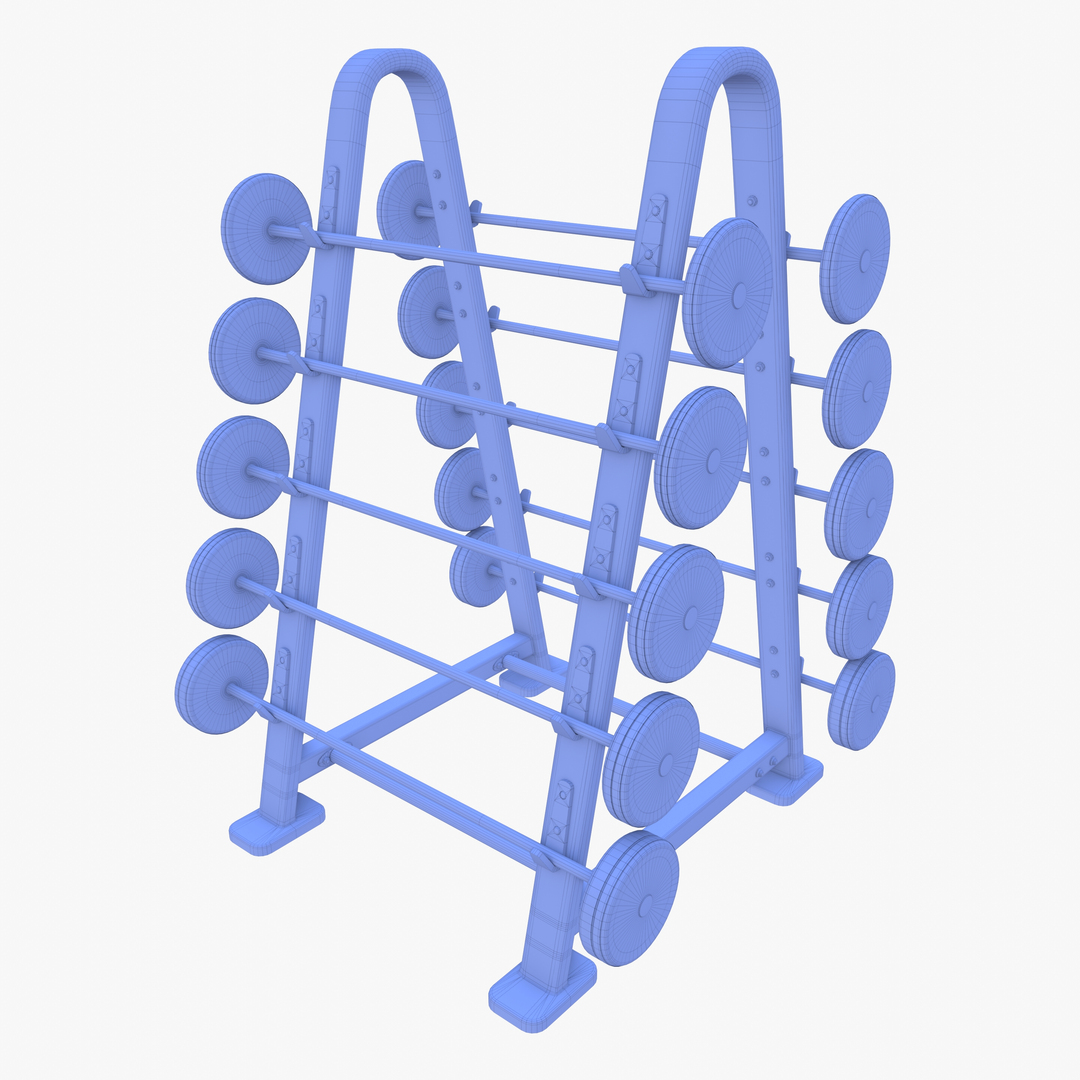 Barbell Rack Double 3D - TurboSquid 2013276