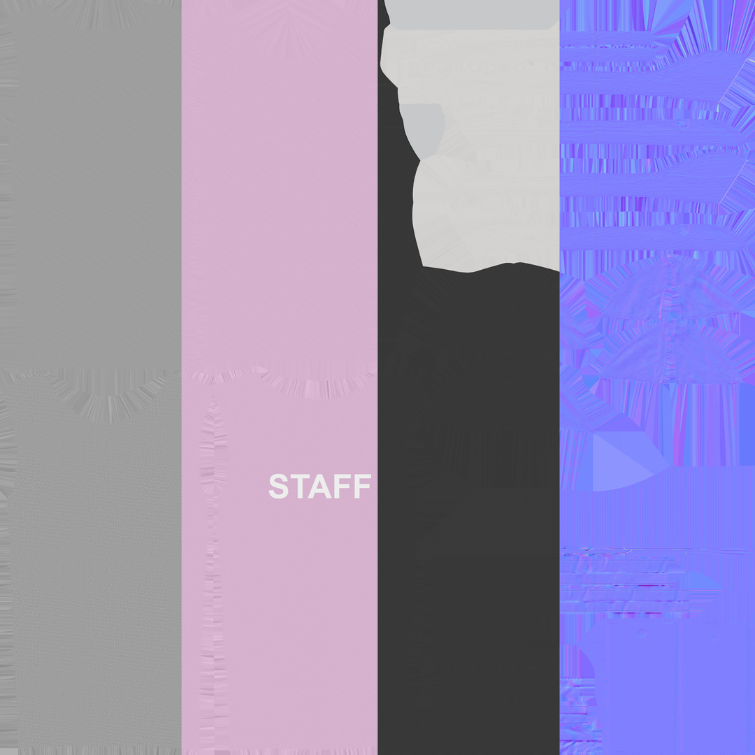 3D Female Crew Neck Hanging Pink Staff 02 - TurboSquid 1749004