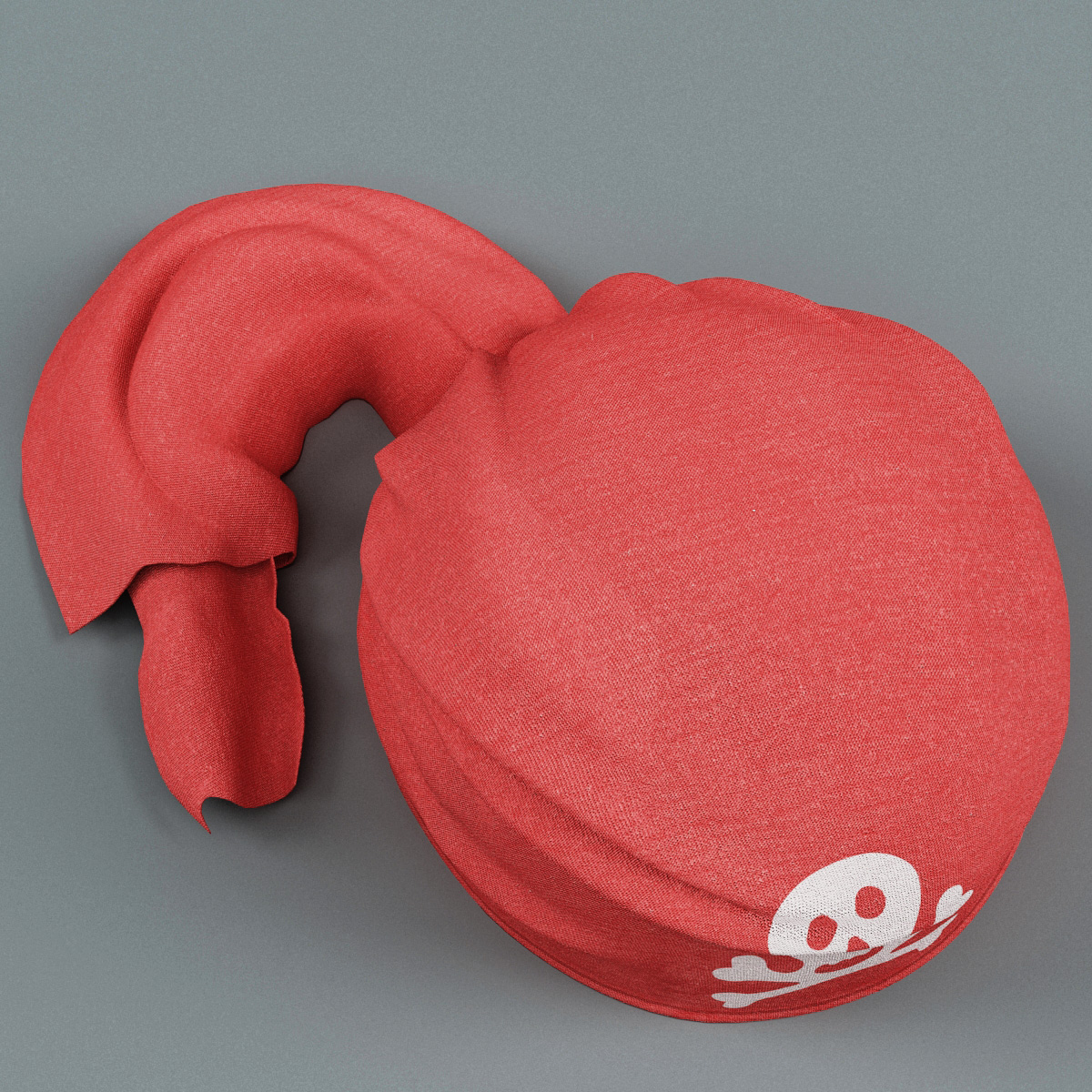 3ds max pirate scarf hat red
