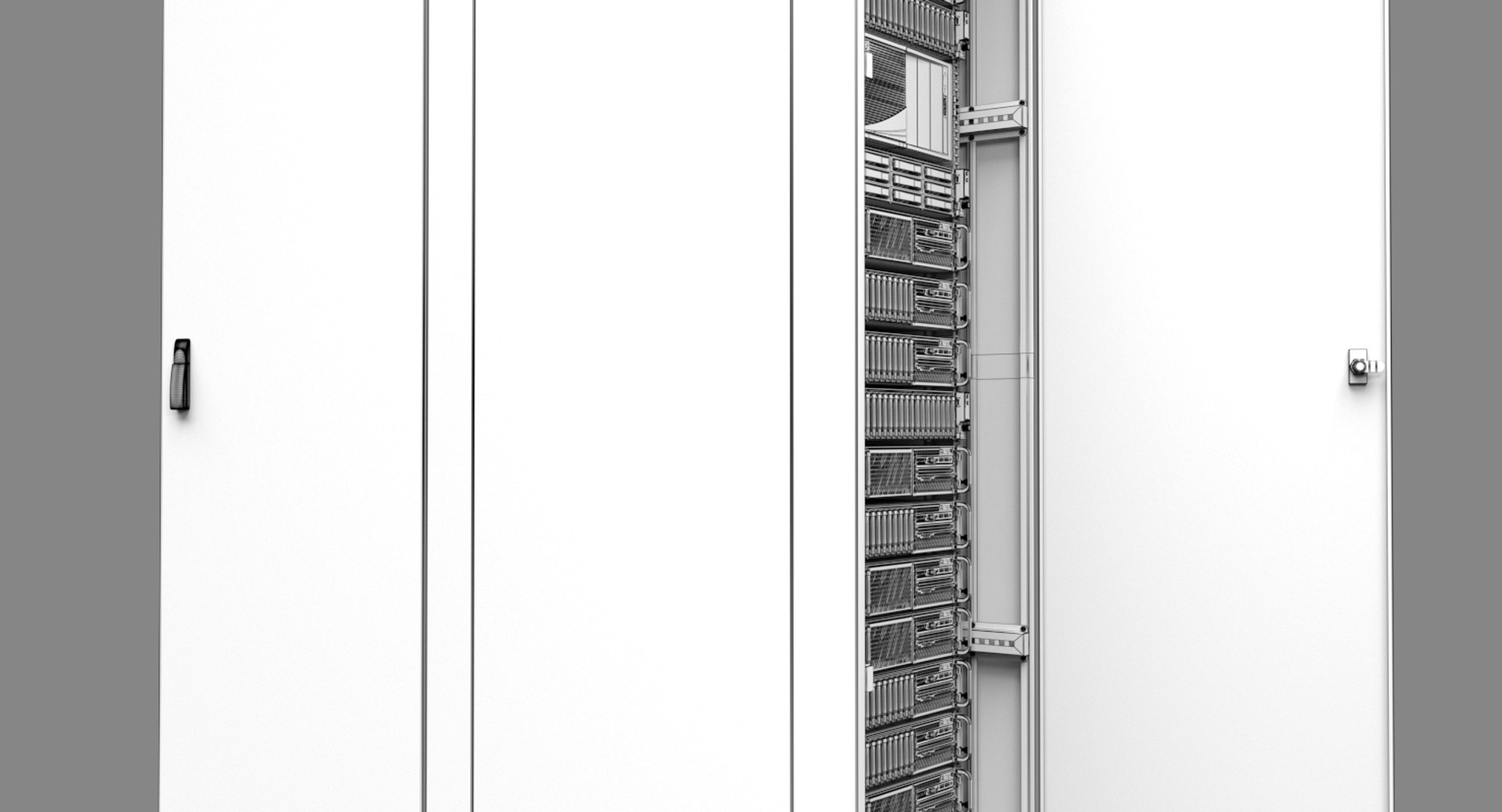 Populated Server Rack 3D Model - TurboSquid 1372596