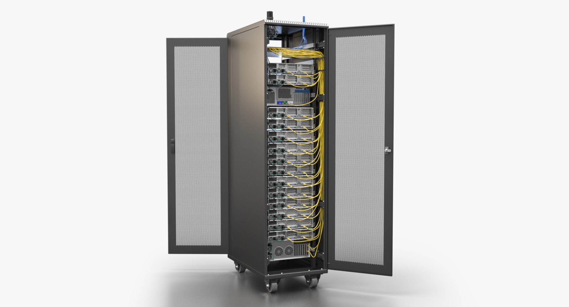 Populated Server Rack 3D Model - TurboSquid 1372596