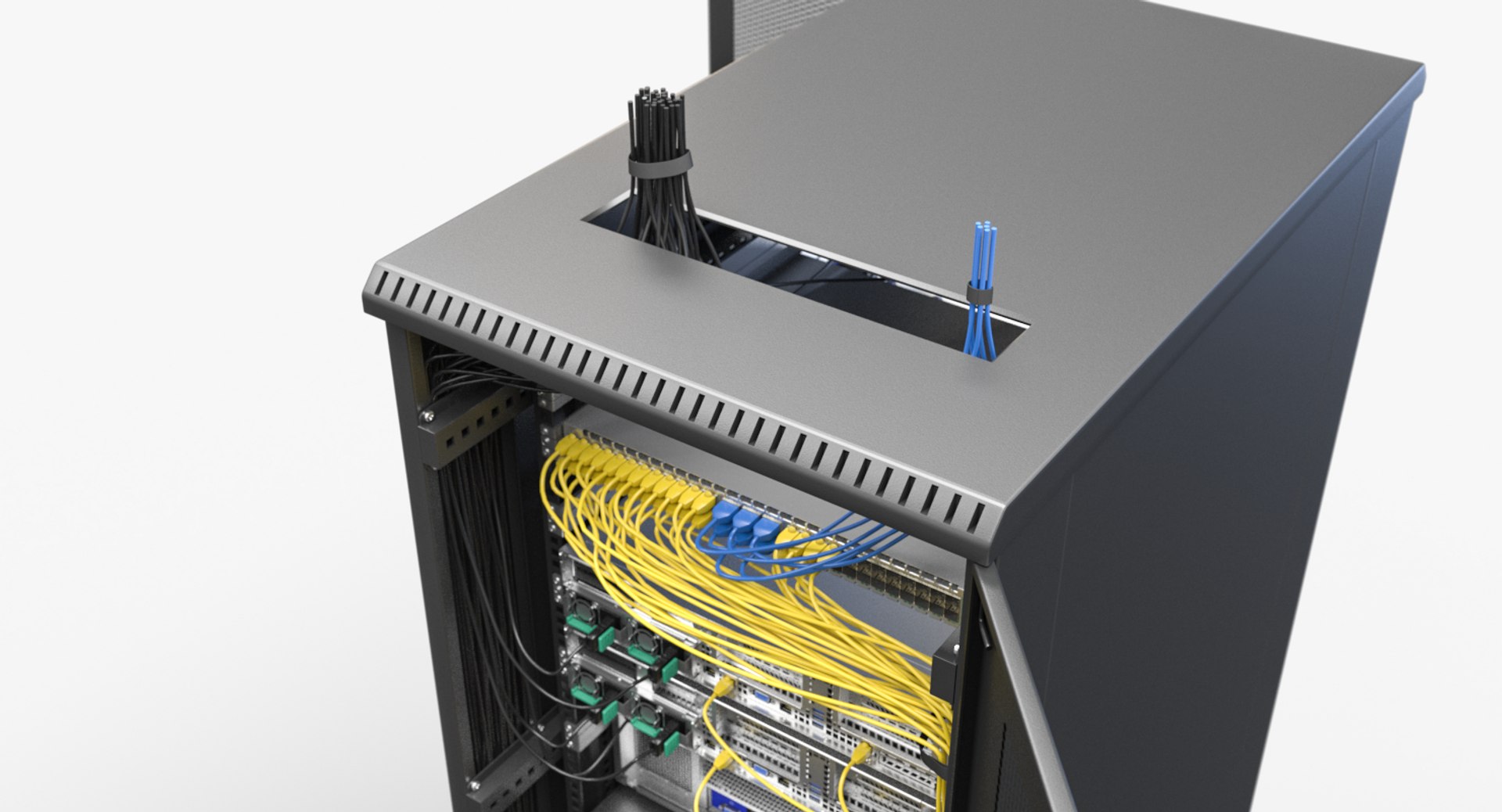 Populated Server Rack 3D Model - TurboSquid 1372596