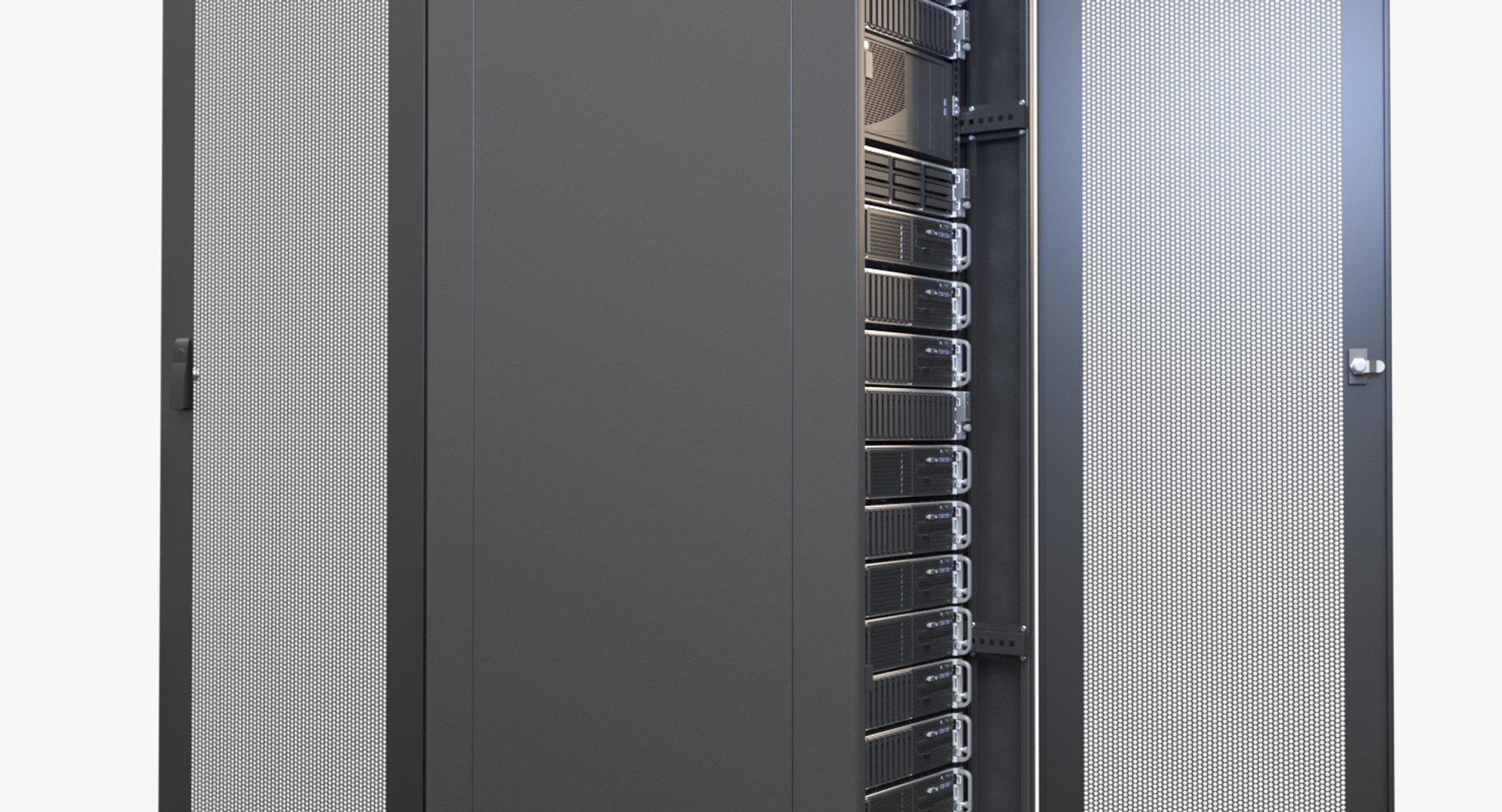 Populated Server Rack 3D Model - TurboSquid 1372596