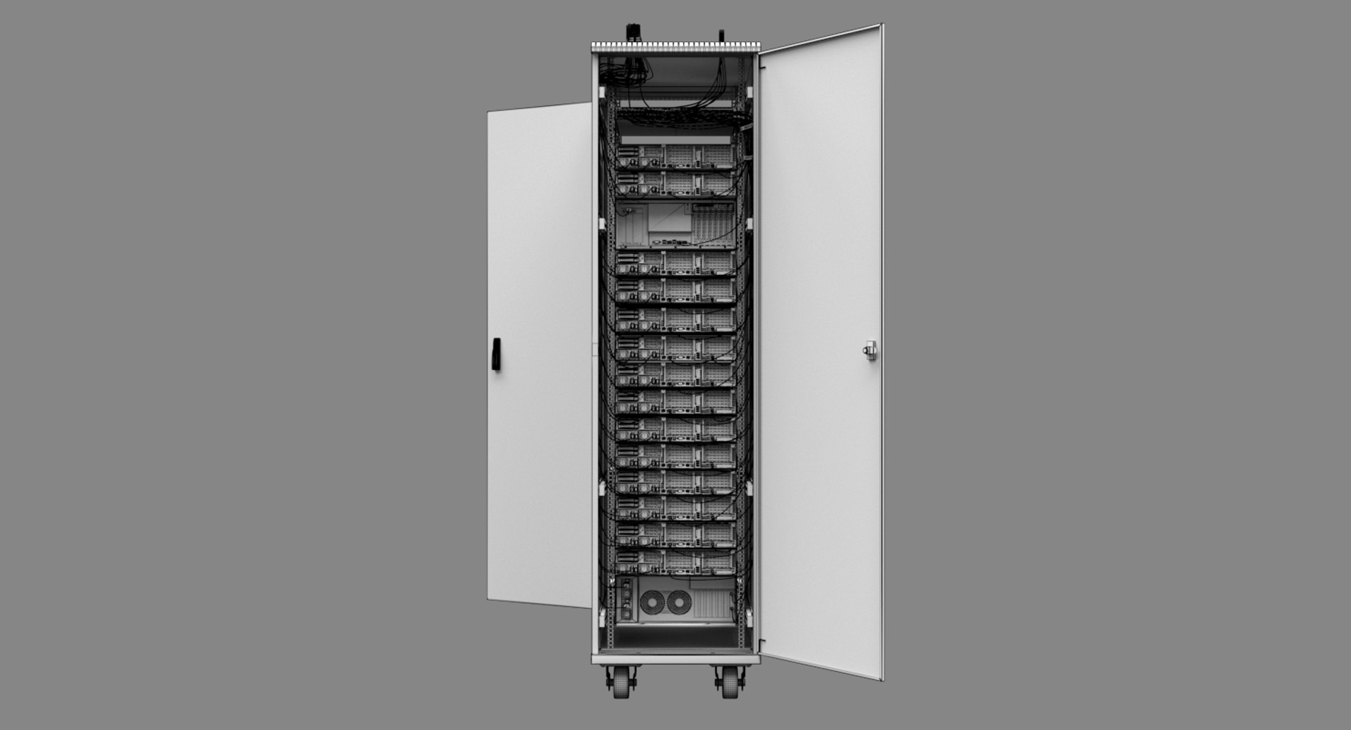 Populated Server Rack 3D Model - TurboSquid 1372596
