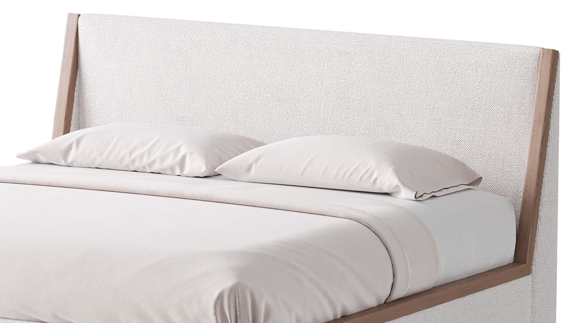 3D MALENA WHITE BOUCLE KING BED Model - TurboSquid 2248173