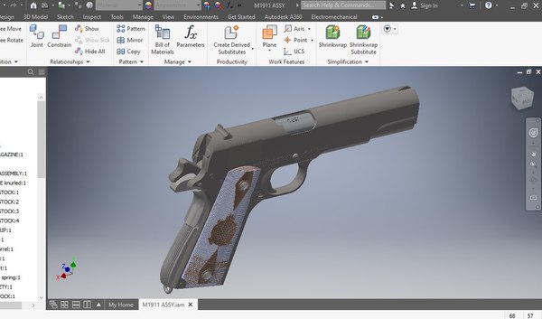 Solidworks Assembly Gun Models | TurboSquid