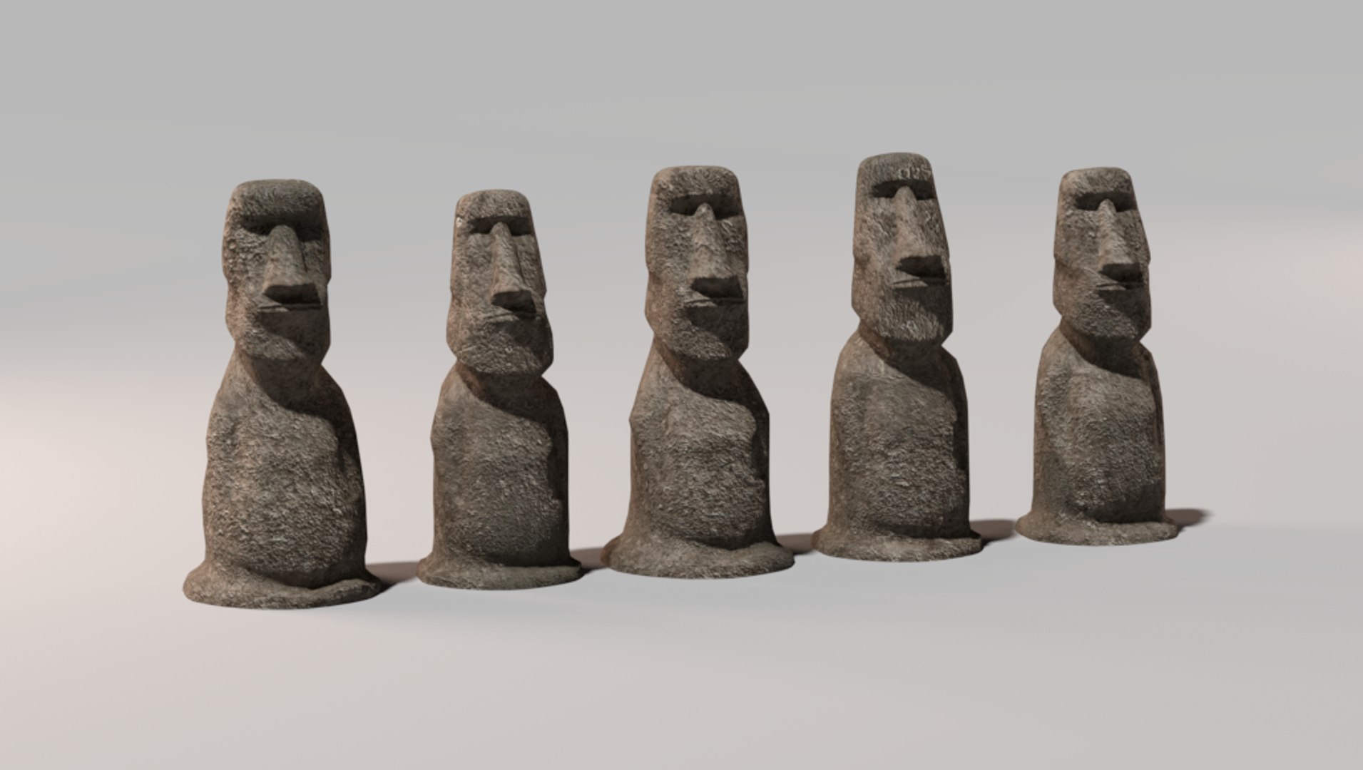 3D Moai Statues - TurboSquid 1322305