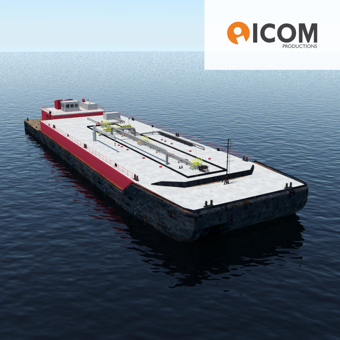 3d huge barge model