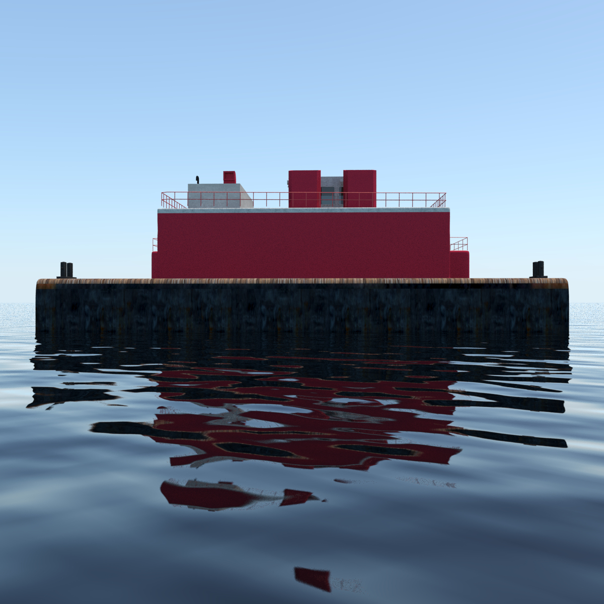 3d huge barge model
