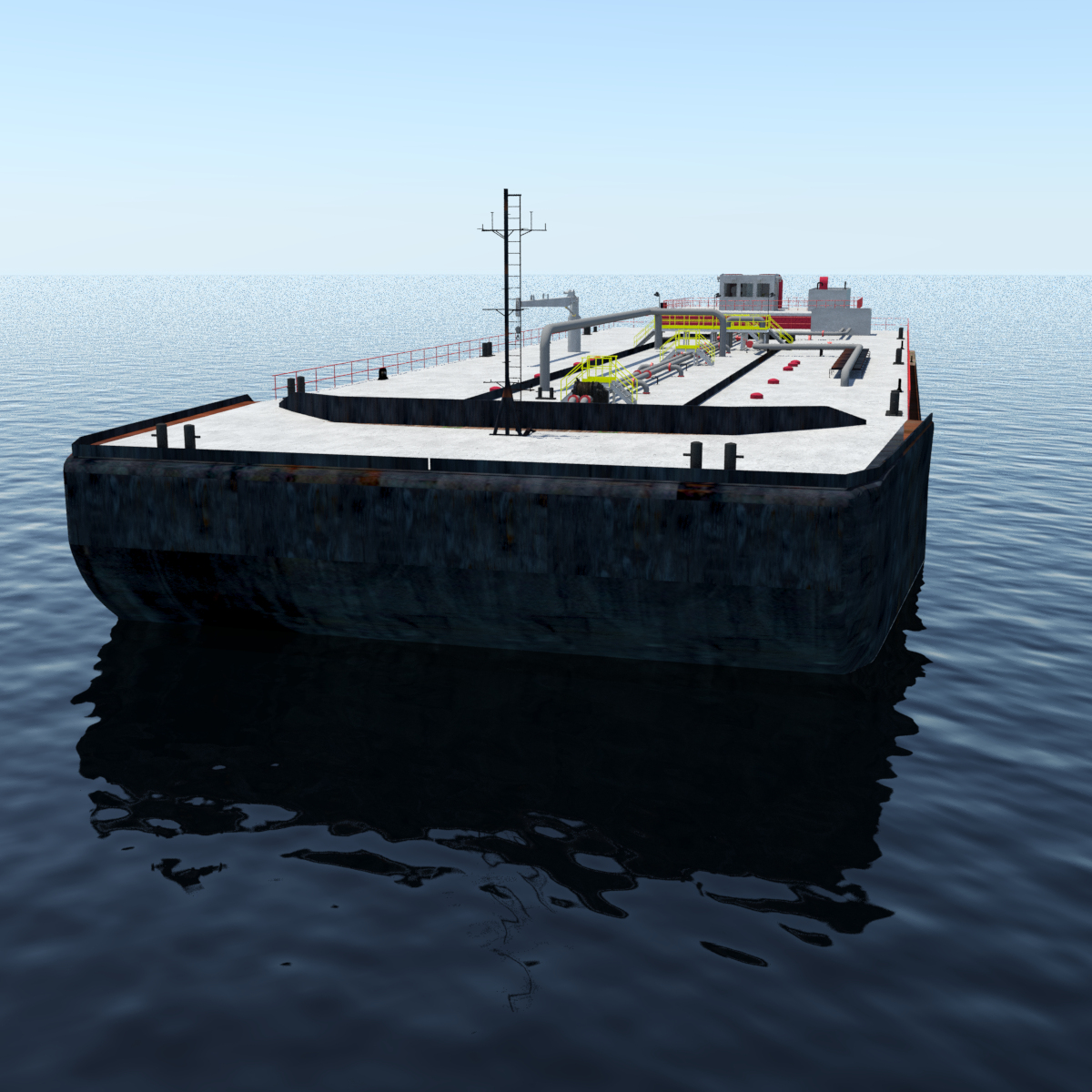 3d huge barge model