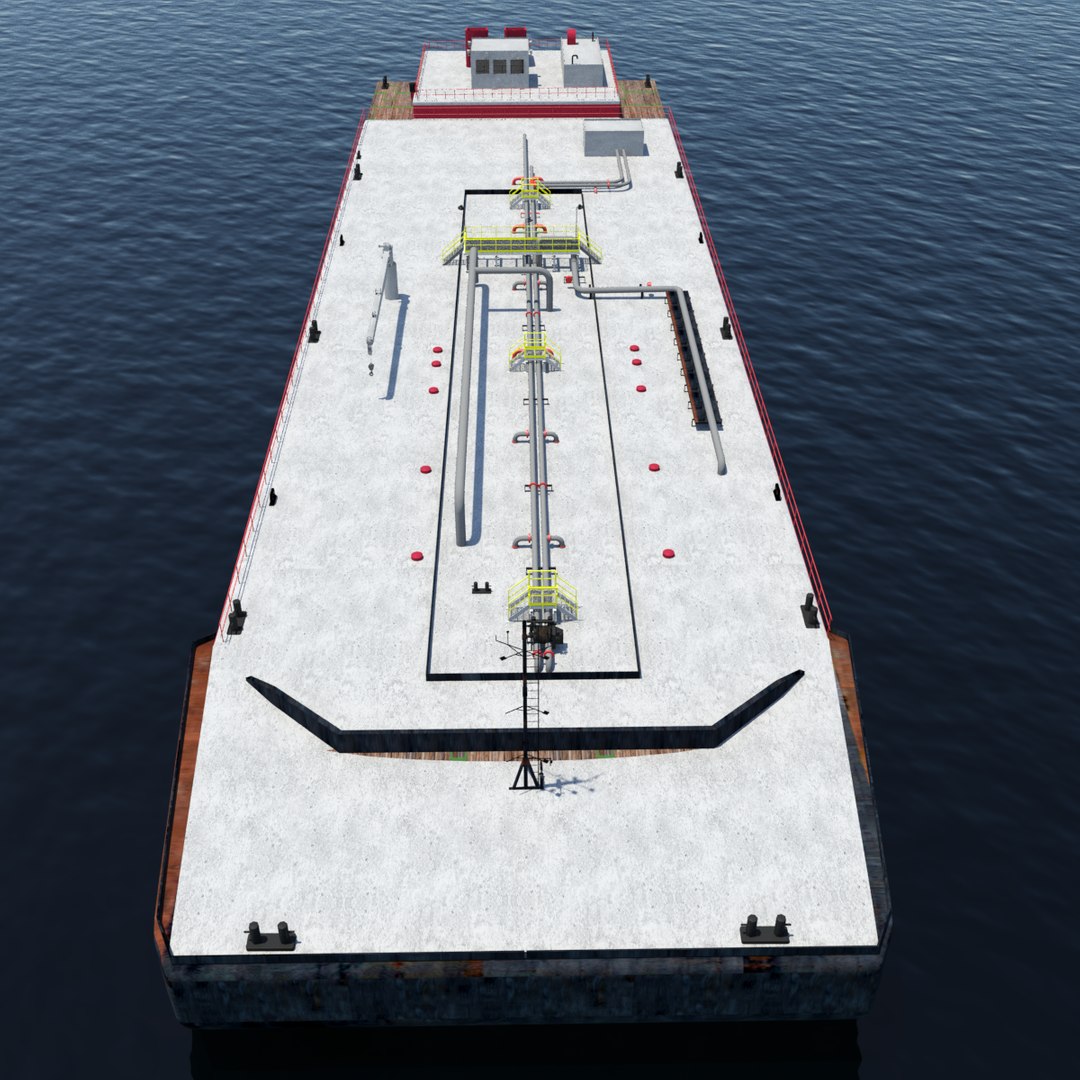 3d huge barge model