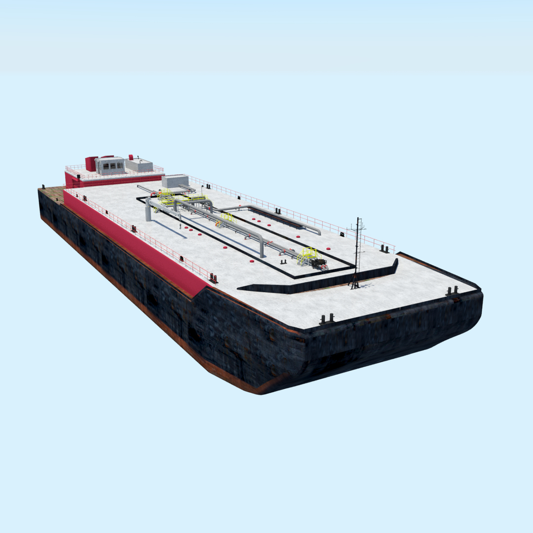 3d huge barge model