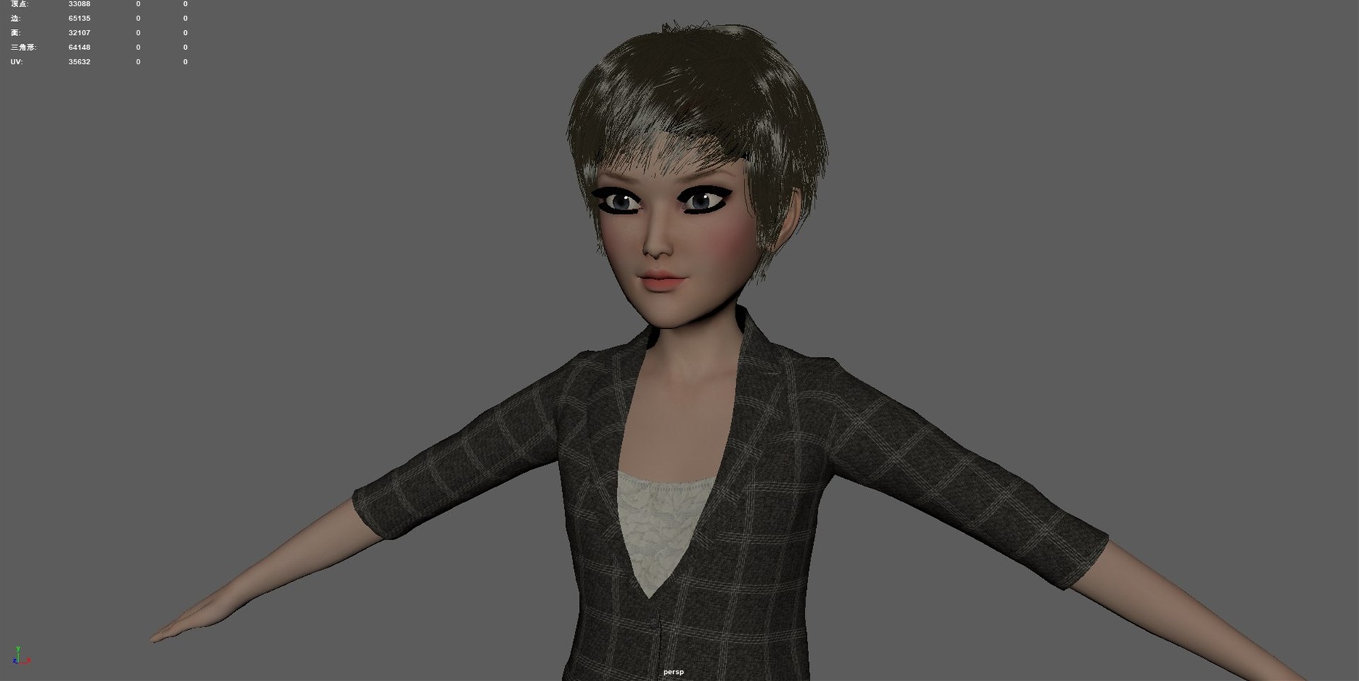 Cartoon Working Women Girl Model 3D - TurboSquid 1767097