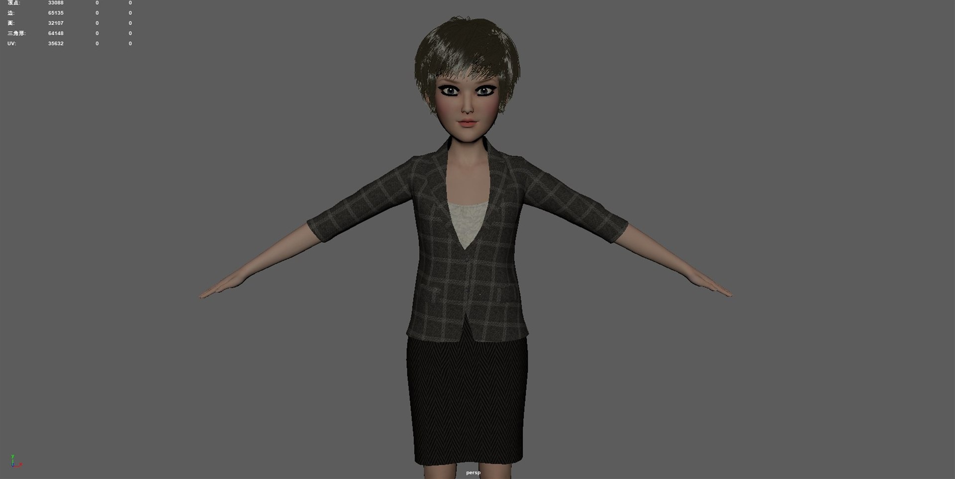 Cartoon Working Women Girl Model 3D - TurboSquid 1767097