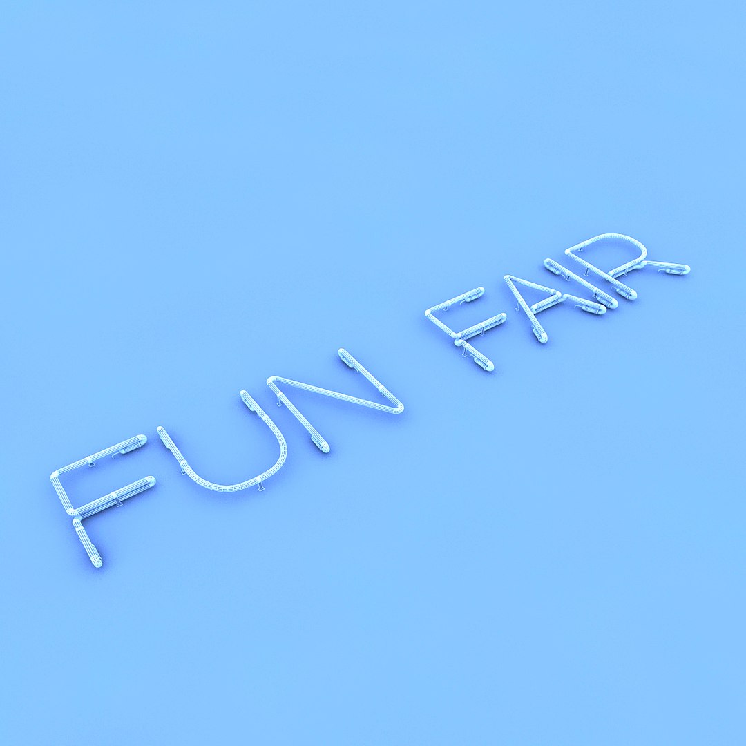 3D Funfair Neon Sign Model - TurboSquid 1455119