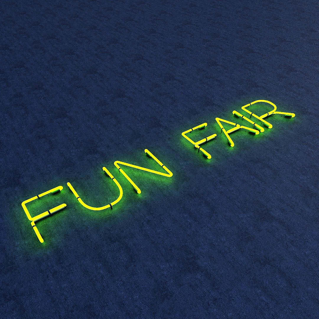 3D Funfair Neon Sign Model - TurboSquid 1455119