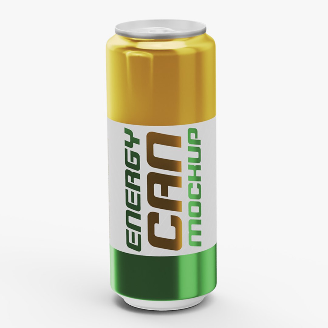 Energy Can Mockup 330ml Slim 3D model - TurboSquid 2056167