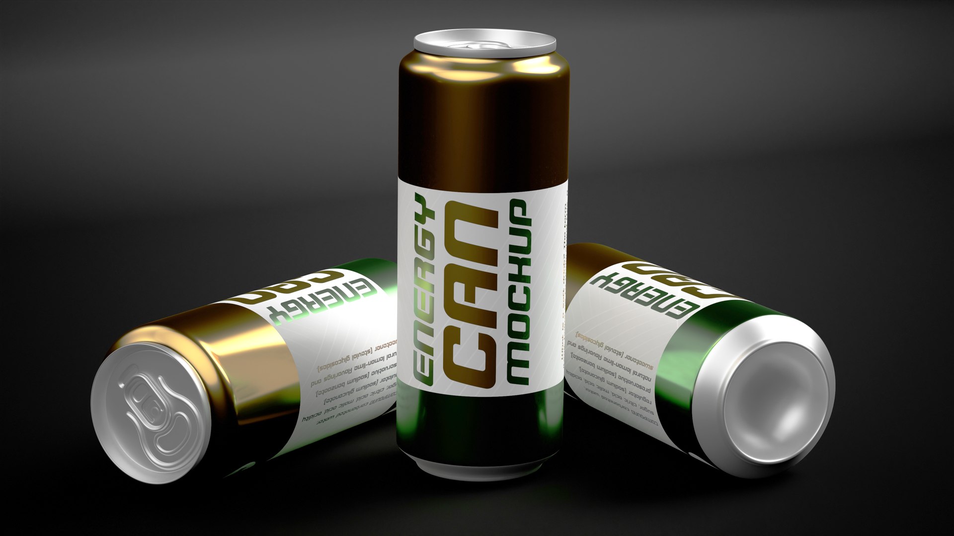 Energy Can Mockup 330ml Slim 3D Model - TurboSquid 2056167