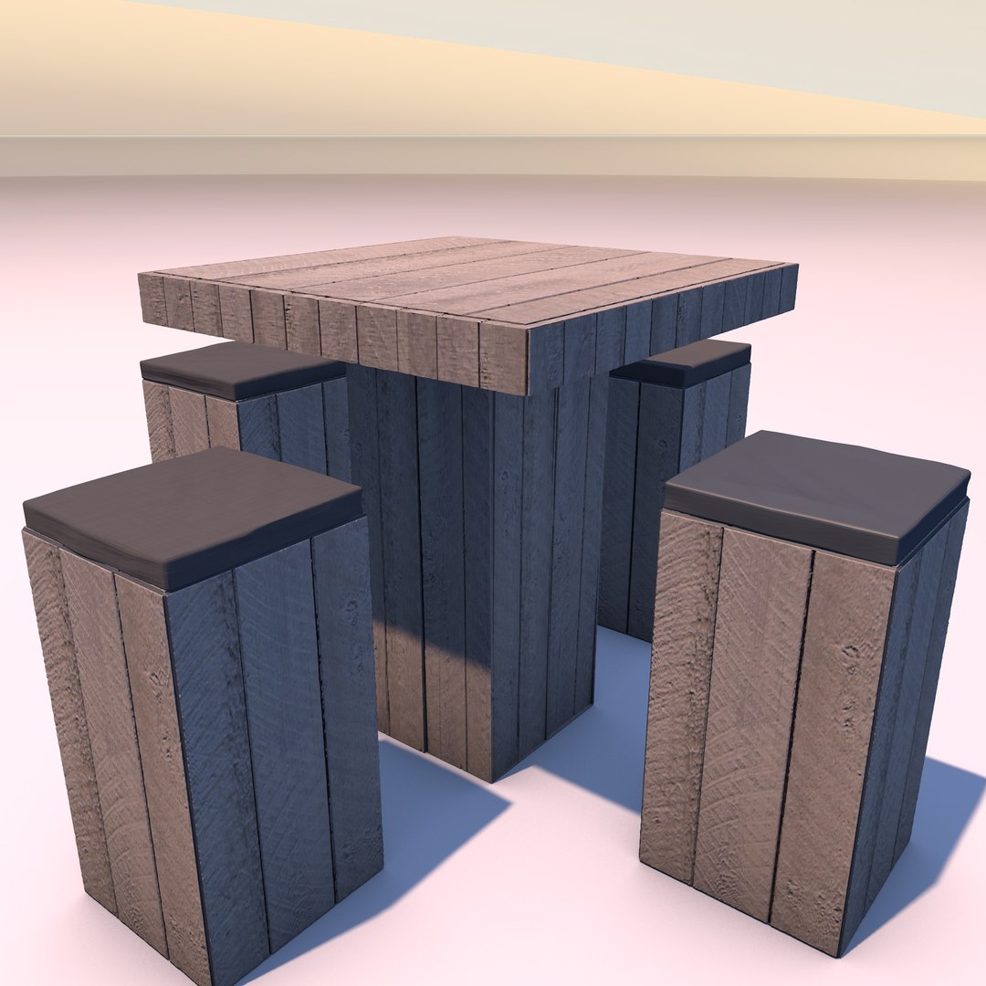 3d c4d table wood