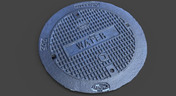 water utility cover 3d obj