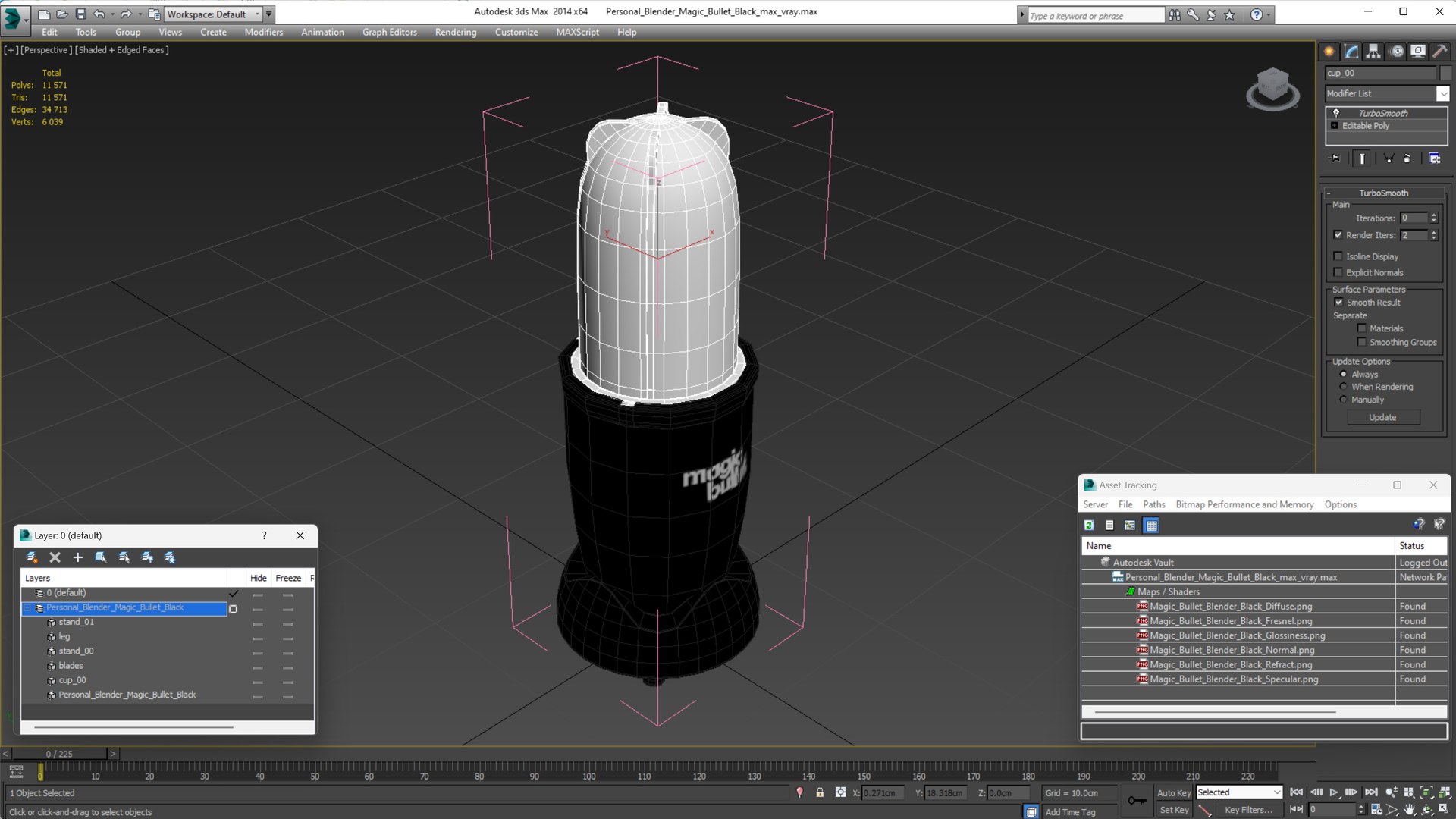 3D Personal Blender Magic Bullet Black Model - TurboSquid 2139801