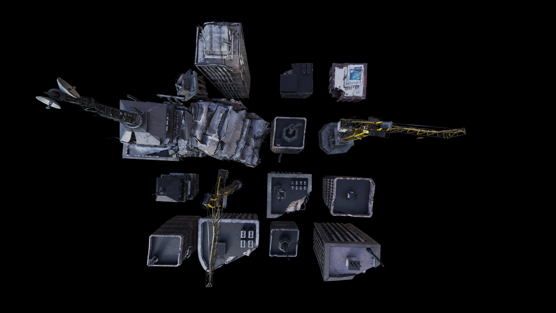 3D model Apocalyptic Building Pack - TurboSquid 1805460