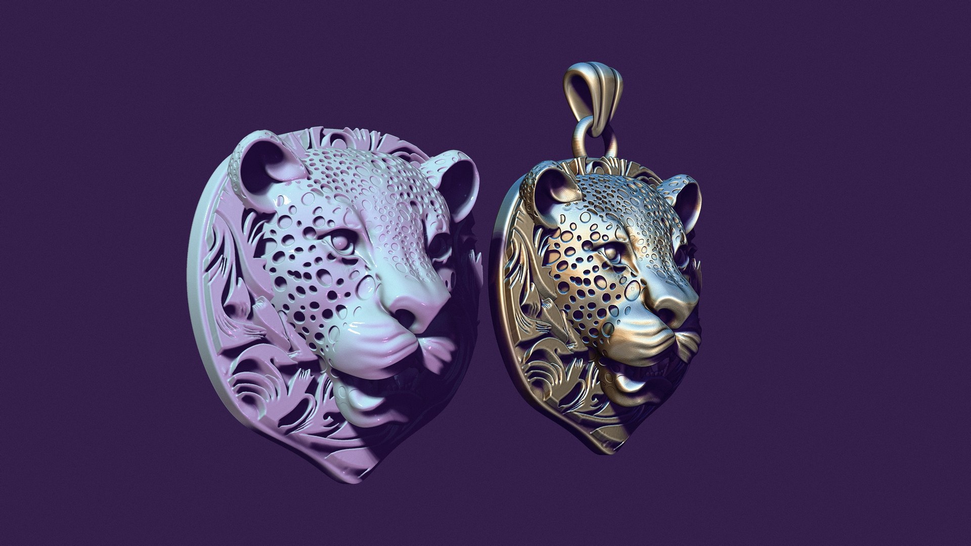 modelo 3d medallion Jaguar for casting - TurboSquid 2066218