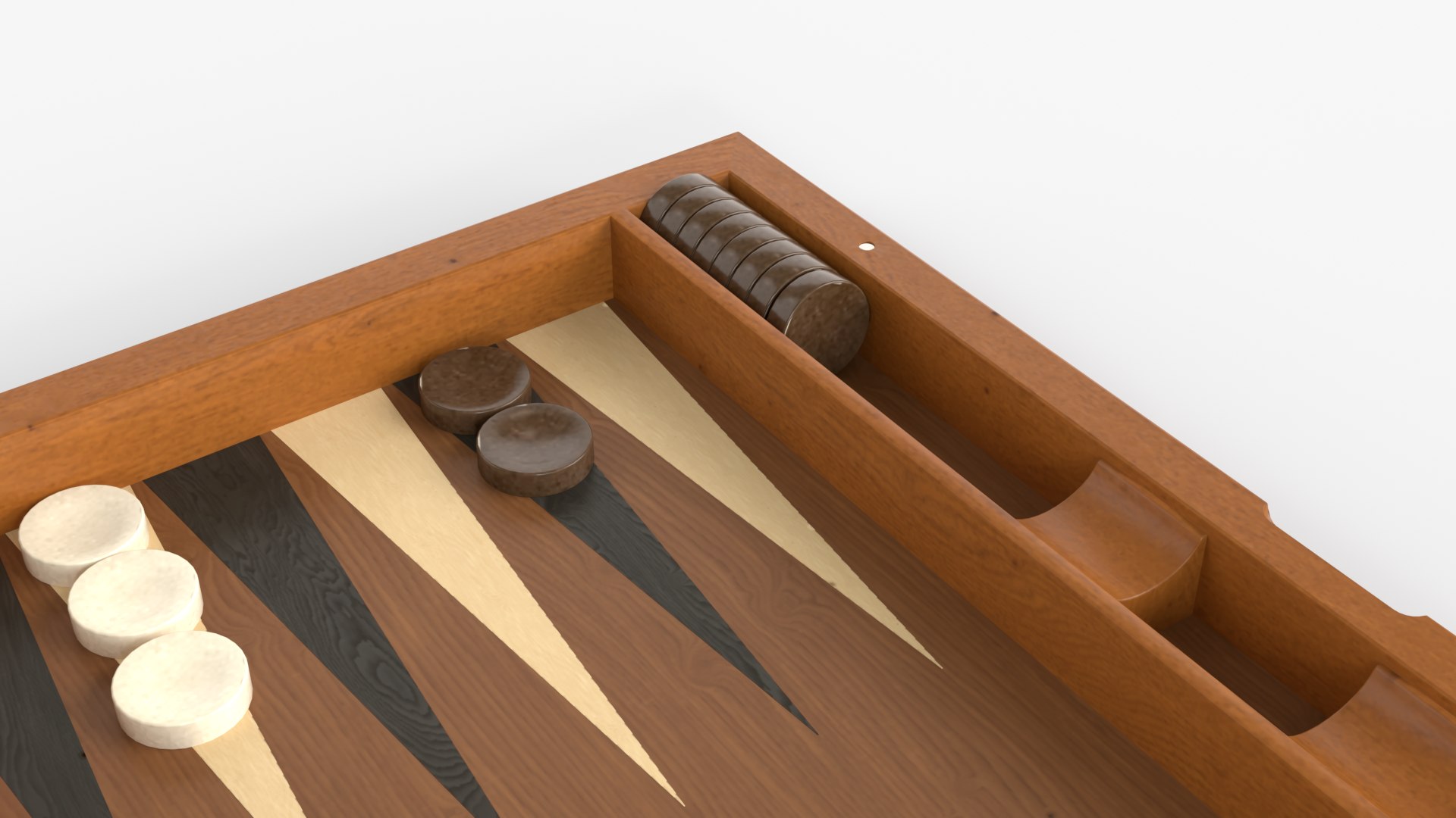 3D Wooden Folding Backgammon Board Game Set - TurboSquid 2193789