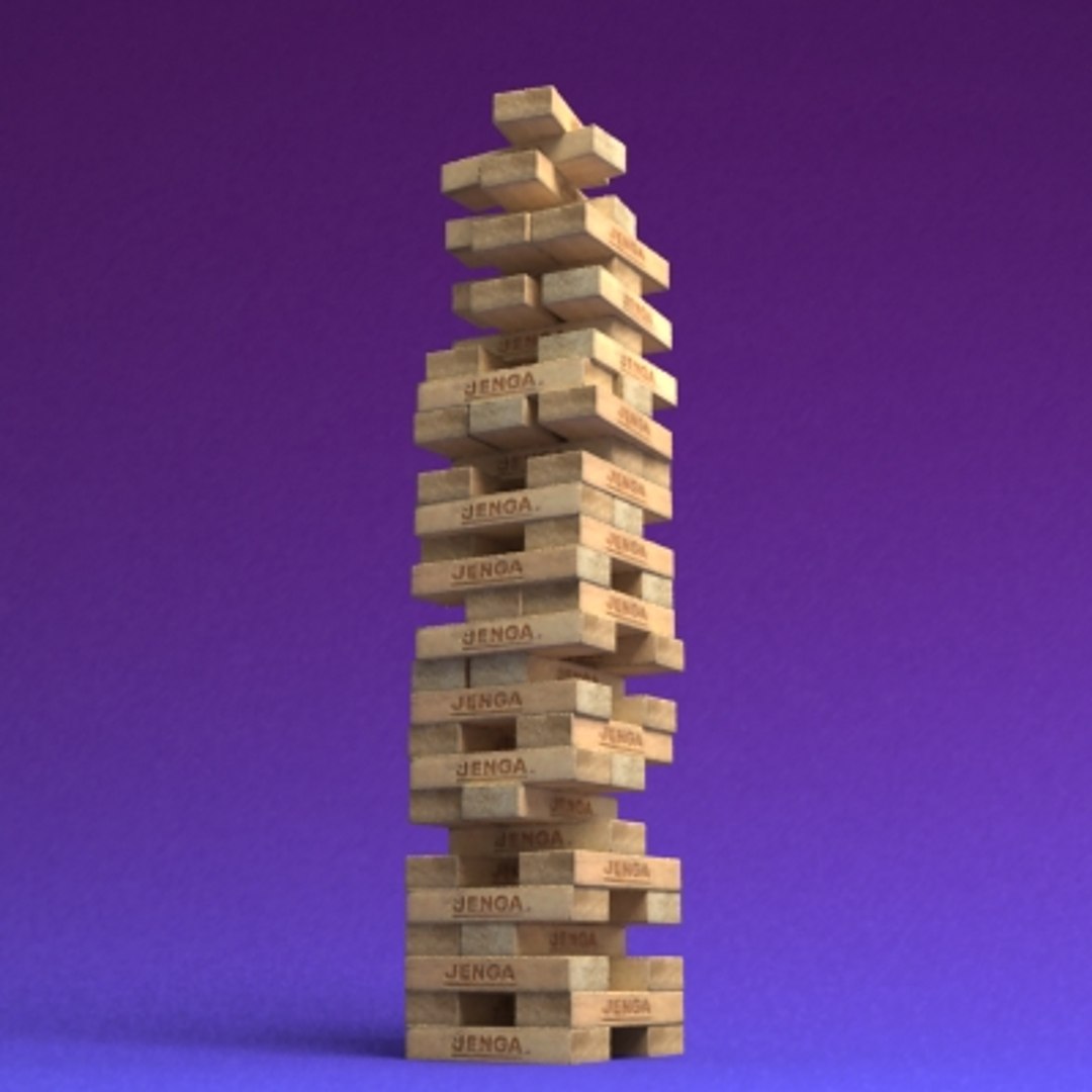 3d jenga tower