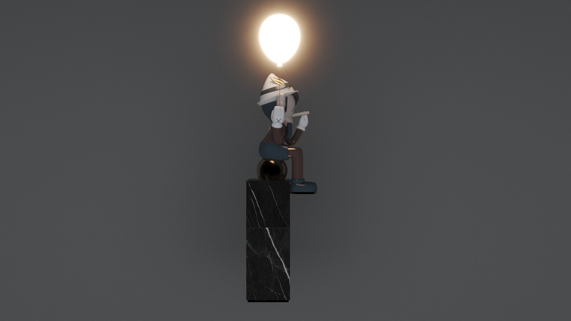 Kaws Pinocchio Light Lamp 3D Model - TurboSquid 1938251
