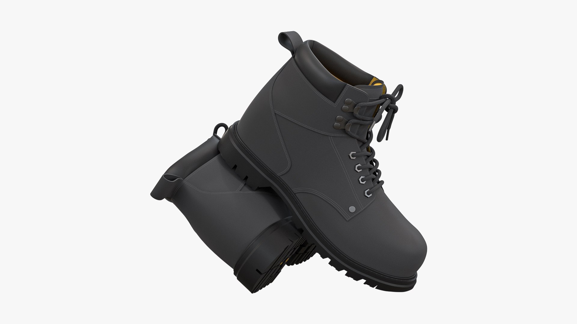 3D Steel Toe Work Boots Model - TurboSquid 1707817