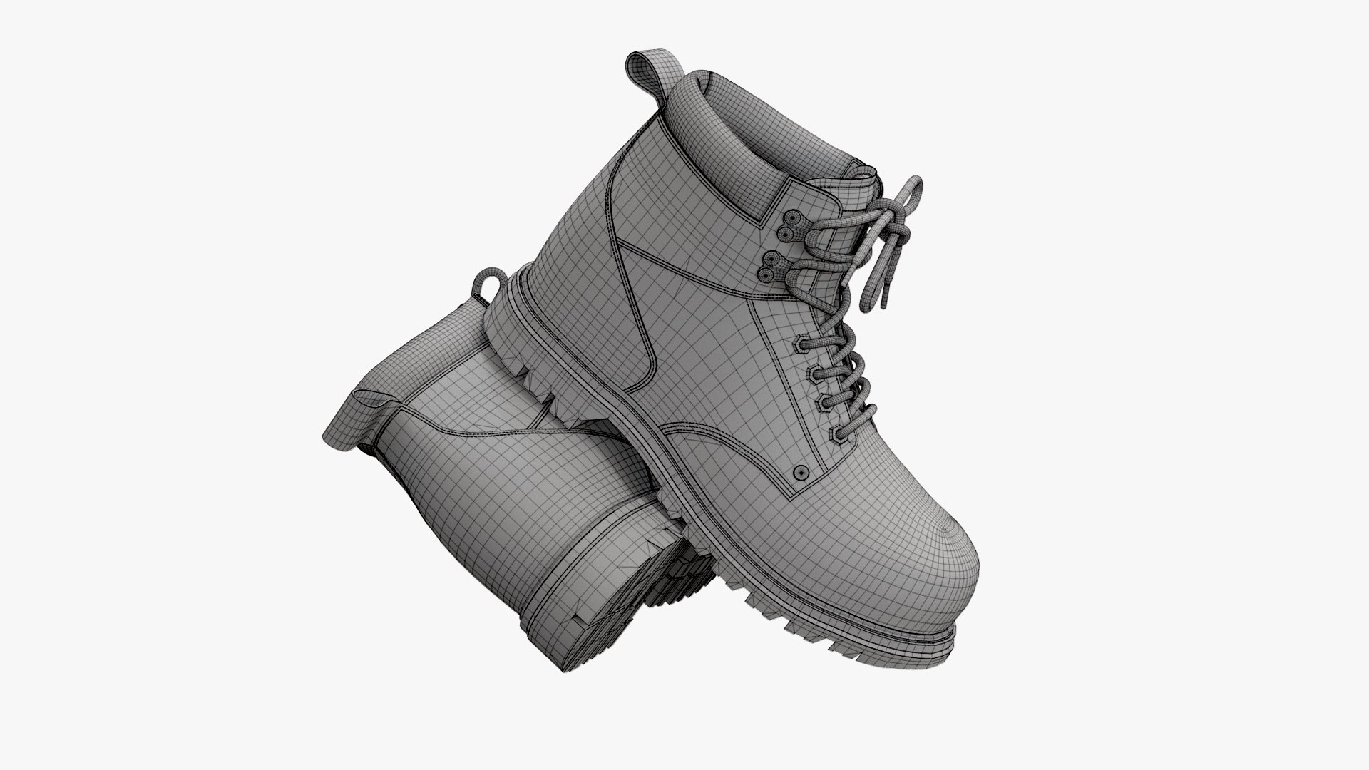 3D Steel Toe Work Boots Model - TurboSquid 1707817