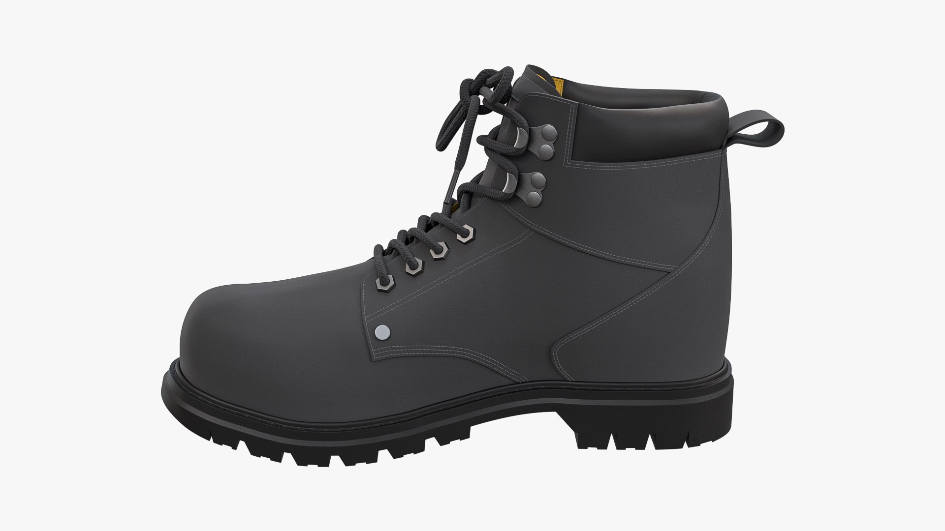 3D Steel Toe Work Boots Model - TurboSquid 1707817