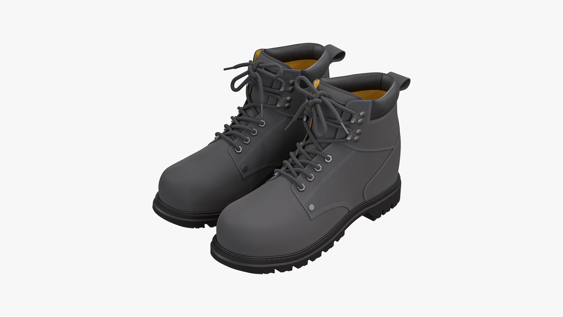 3D Steel Toe Work Boots Model - TurboSquid 1707817