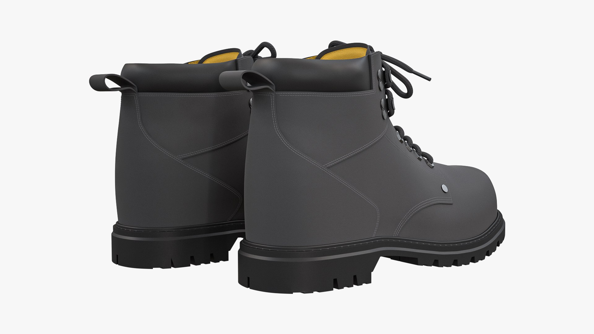3D Steel Toe Work Boots Model - TurboSquid 1707817