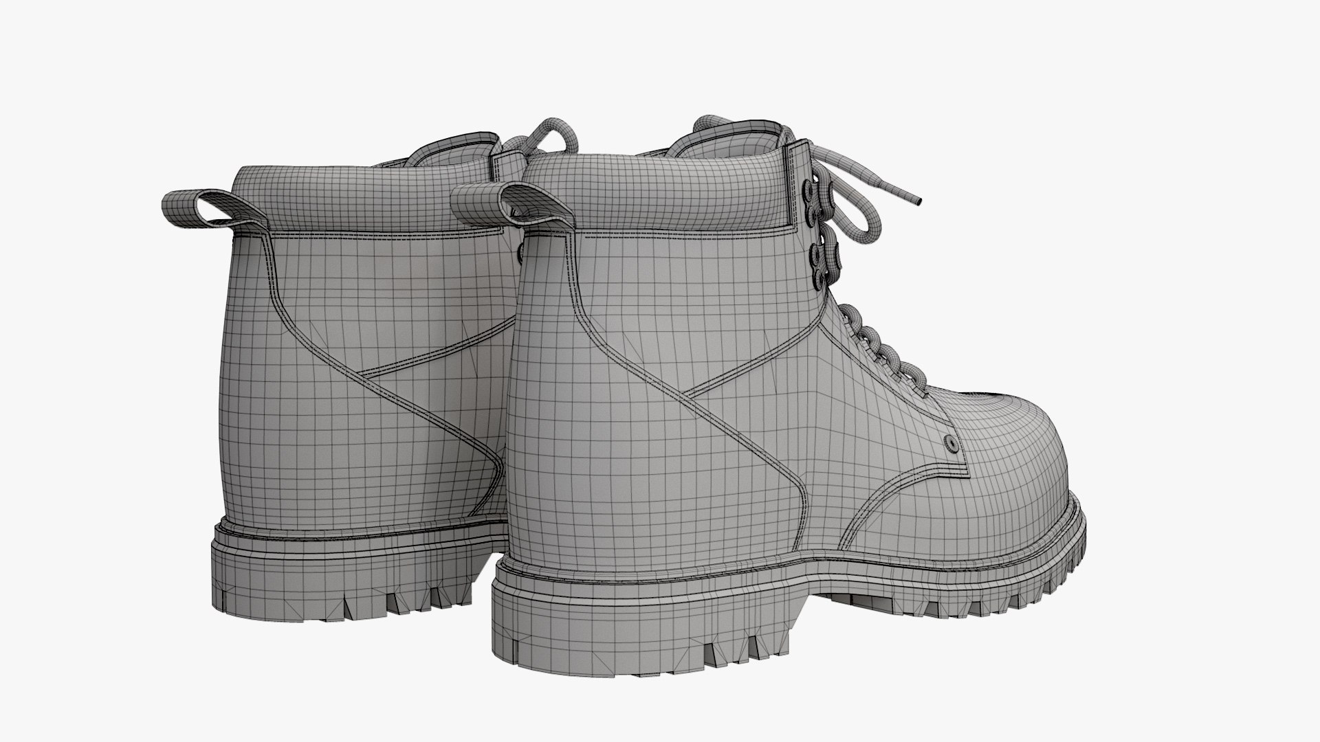 3D Steel Toe Work Boots Model - TurboSquid 1707817
