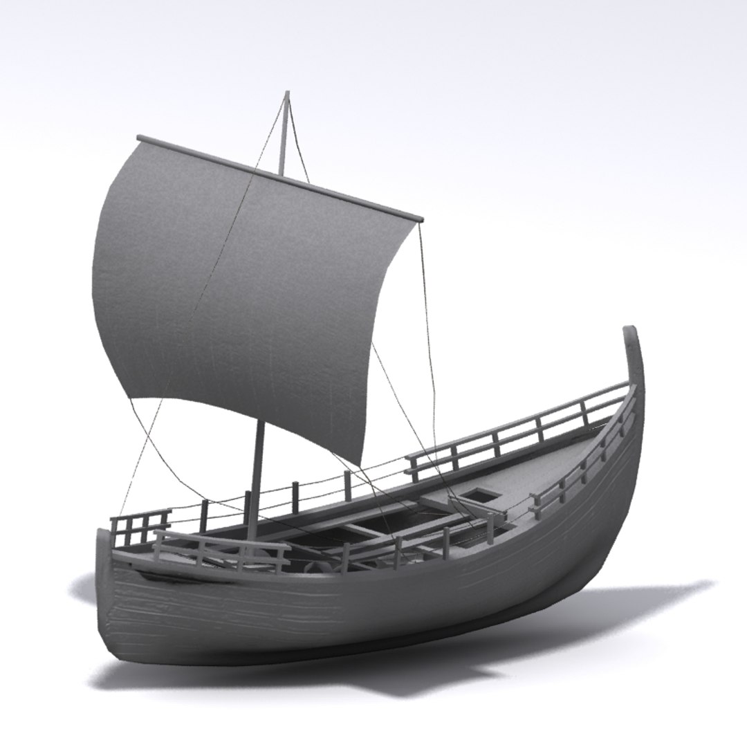 3d Greek Ancient Trade Ship Model