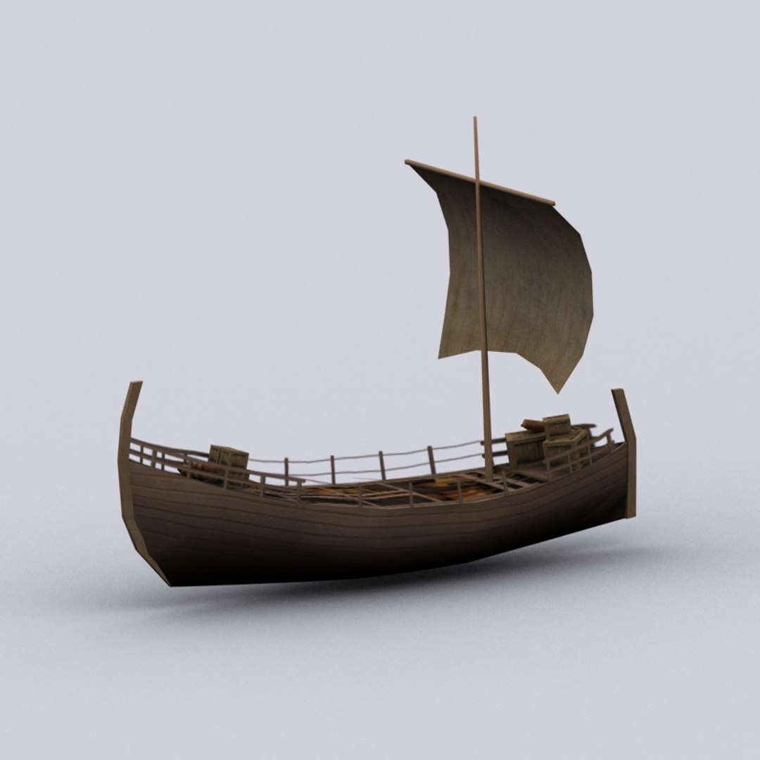 3d Greek Ancient Trade Ship Model