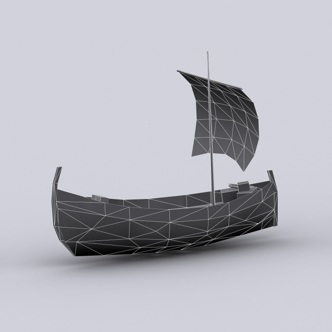 3d Greek Ancient Trade Ship Model