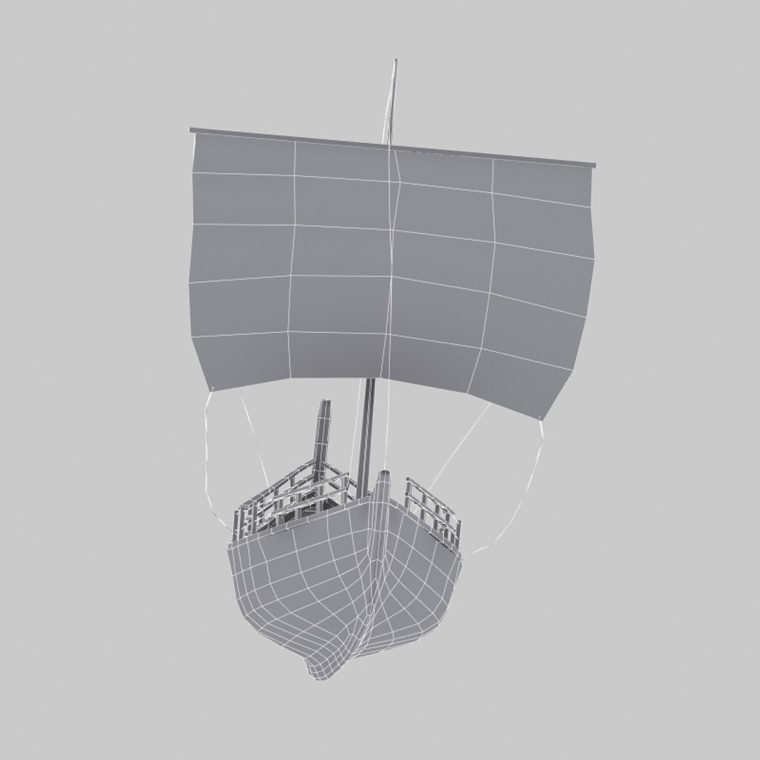 3d Greek Ancient Trade Ship Model