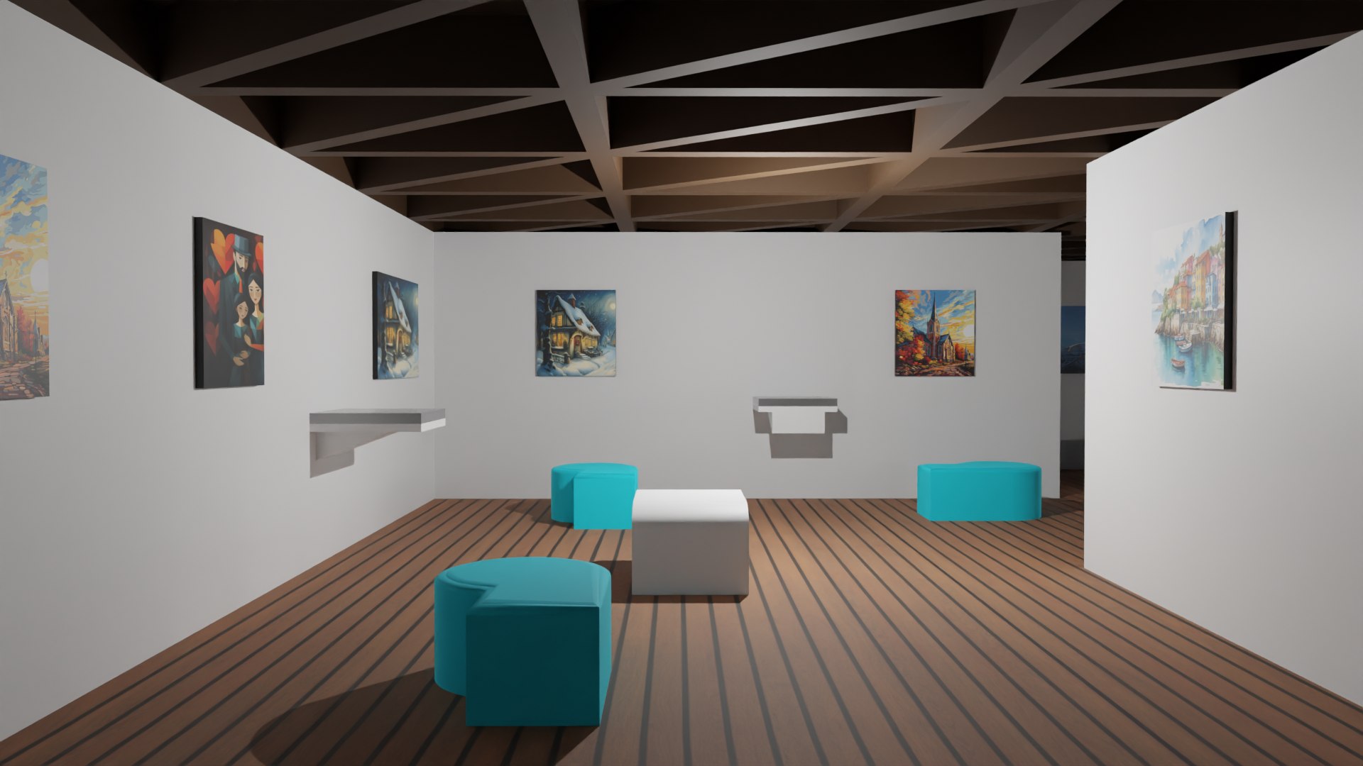 3D Art Gallery Model - TurboSquid 2157439