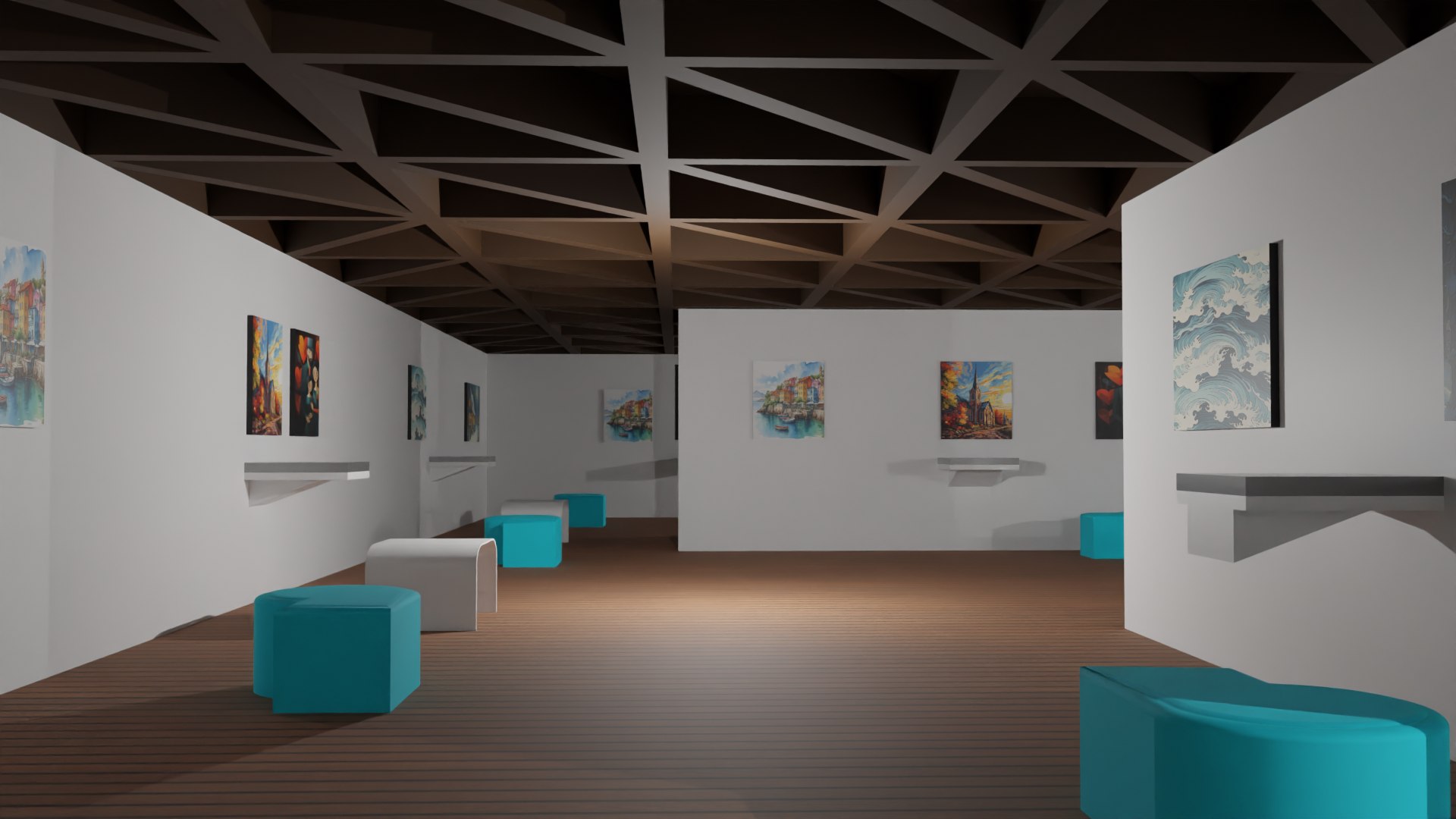 3D Art Gallery Model - TurboSquid 2157439