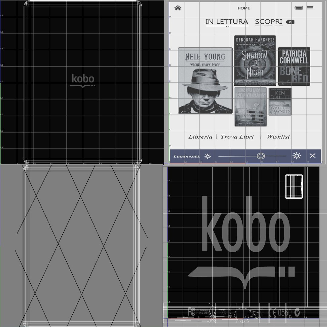 Kobo Glo Ebook Reader 3d 3ds