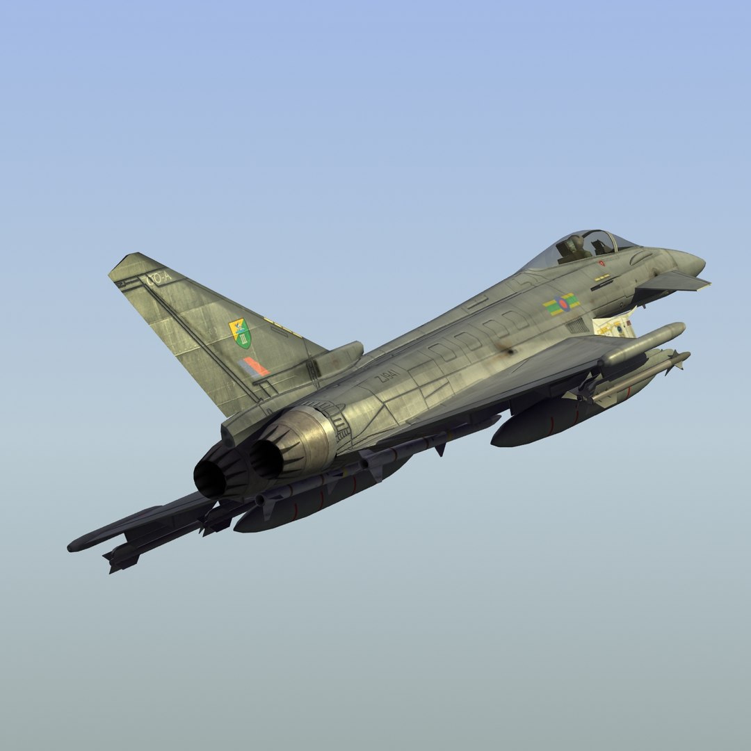 3d Typhoon Fgr4 Fighter Raf Model