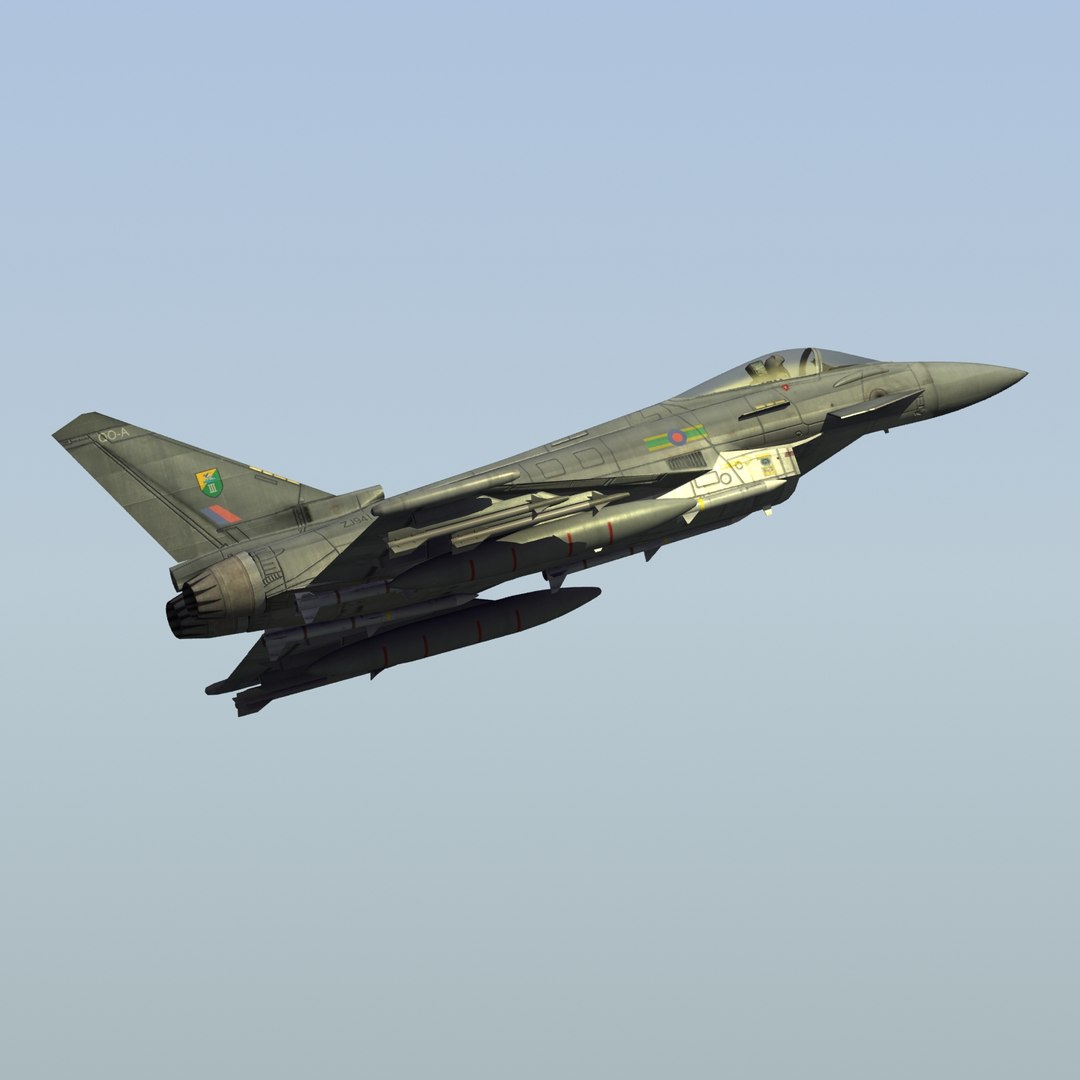 3d Typhoon Fgr4 Fighter Raf Model