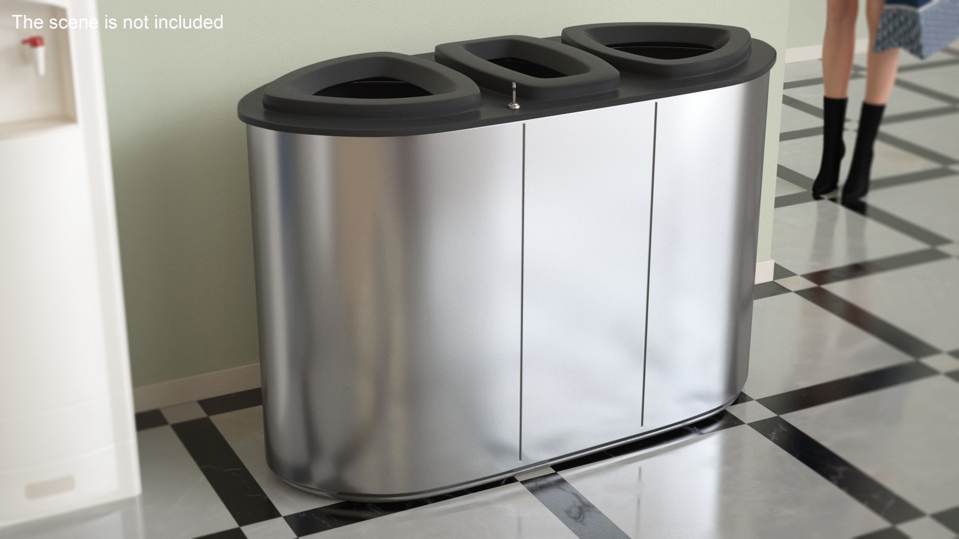 3D Recycle Bin Triple Aperture - TurboSquid 2105613